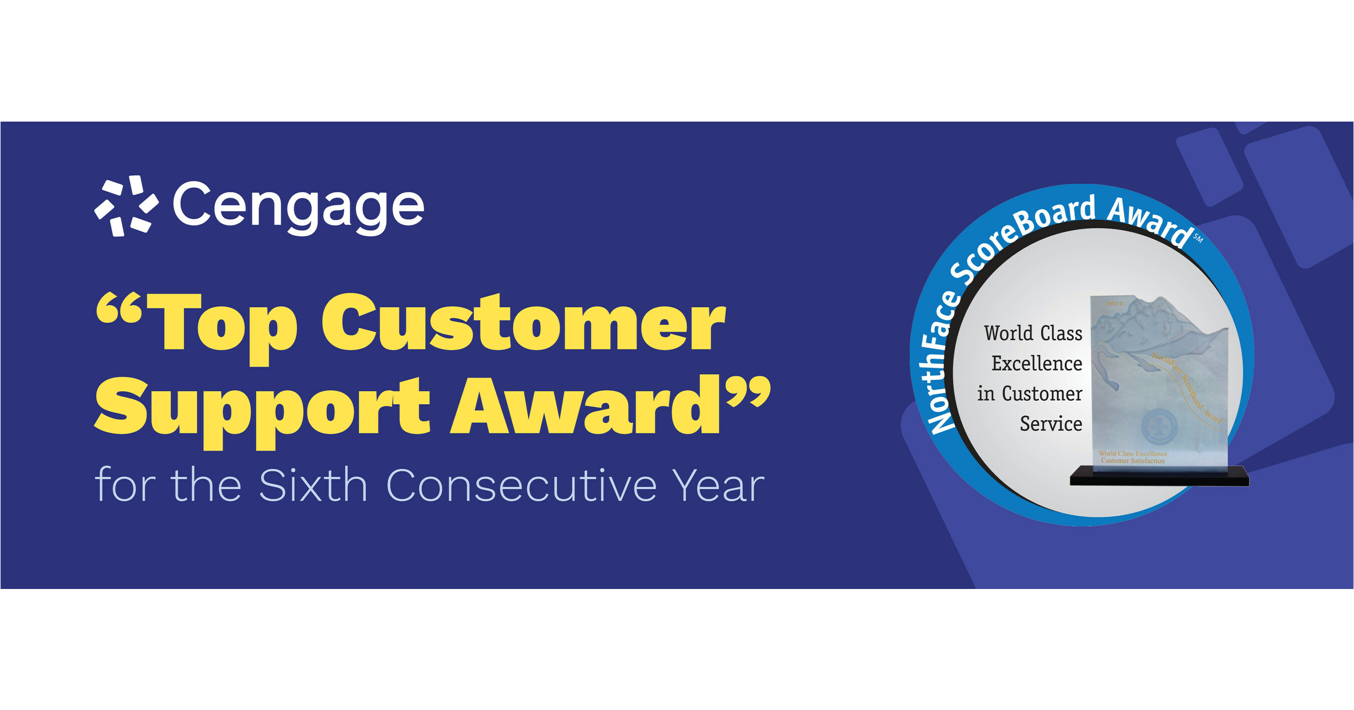 Cengage Receives Top Customer Service Award for Excellence in Supporting Students and Educators
