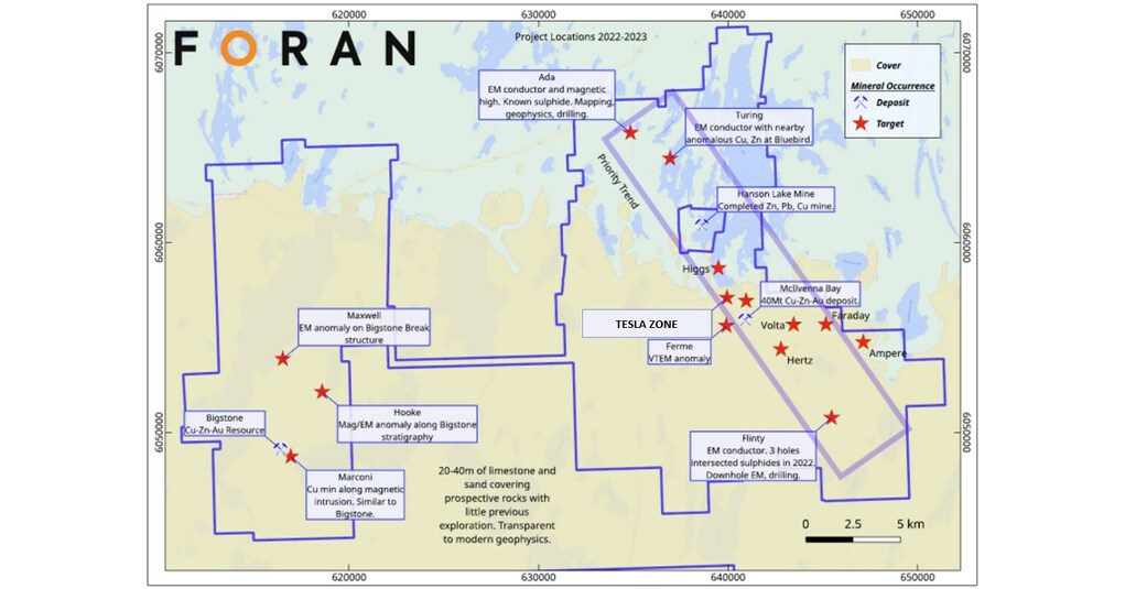 Foran Announces Final Results from Tesla Winter Drilling
