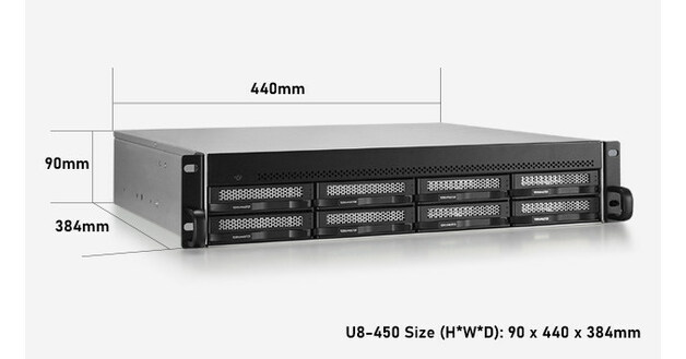 TerraMaster Released 8-bay Short Depth Rackmount 10GbE NAS U8-450 Space ...