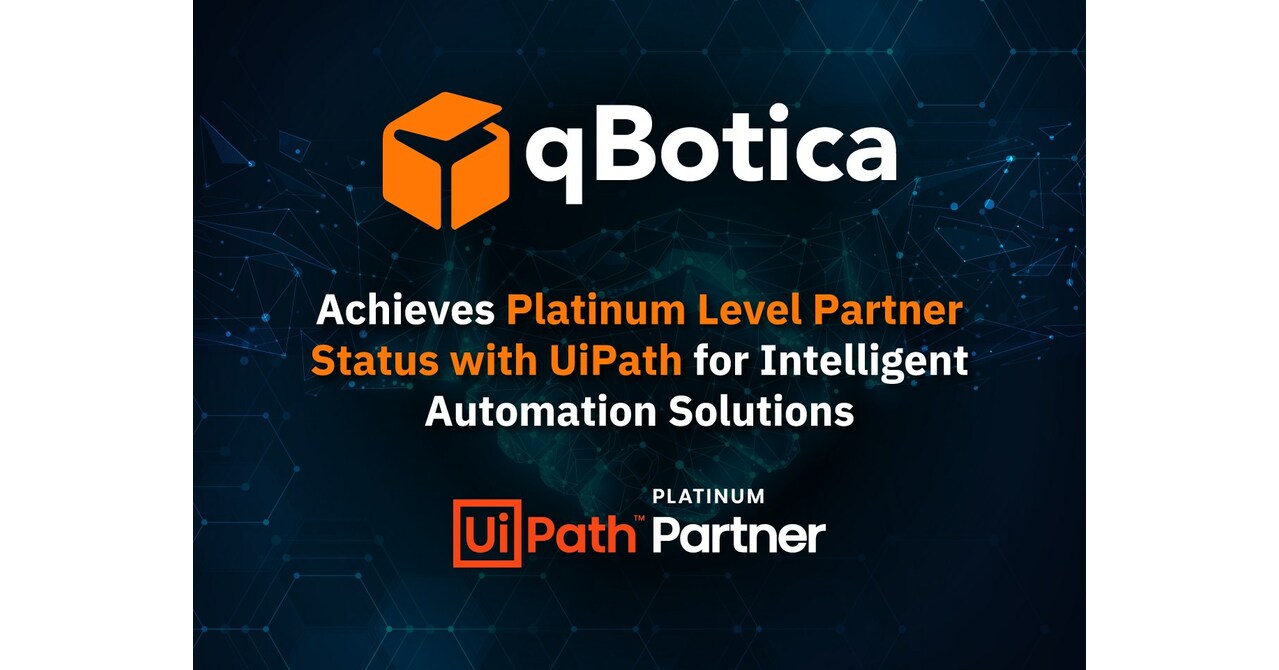 qBotica Achieves Platinum Level Partner Status with UiPath for Intelligent Automation Solutions