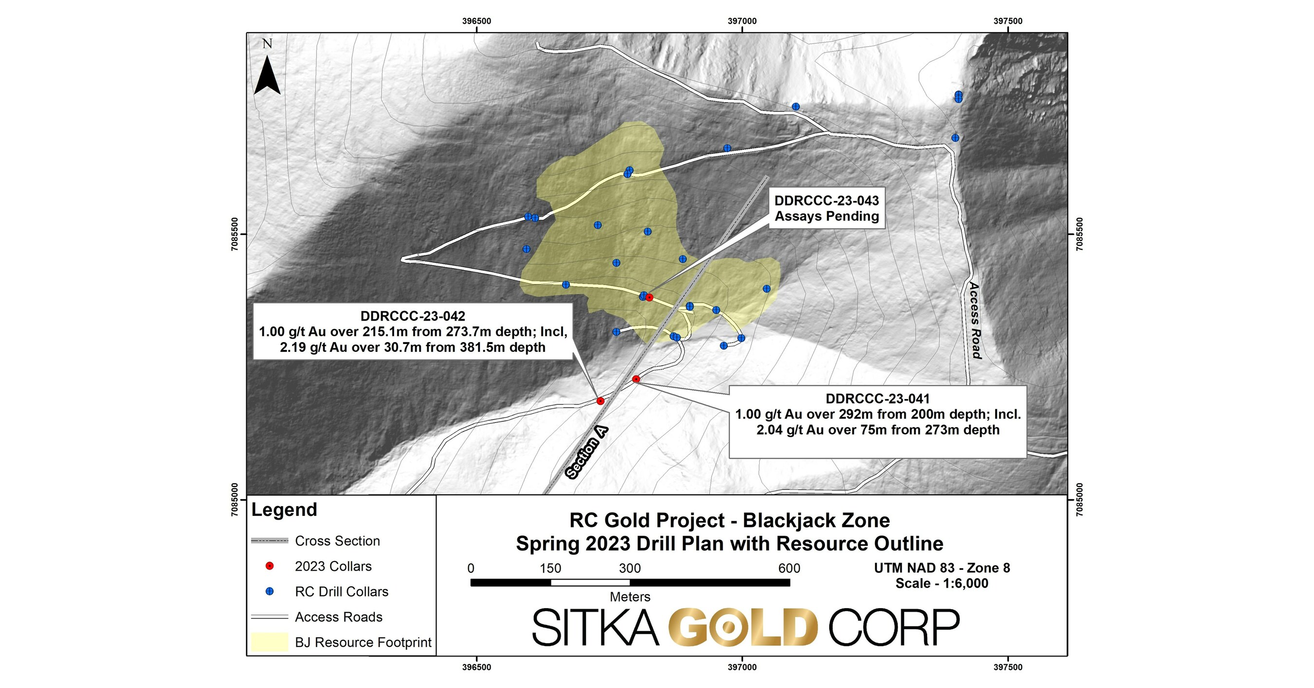 SITKA DRILLS 215.1 METRES OF 1.00 G/T GOLD, INCLUDING 30.7 METRES OF 2.19 G/T GOLD AT ITS RC ...
