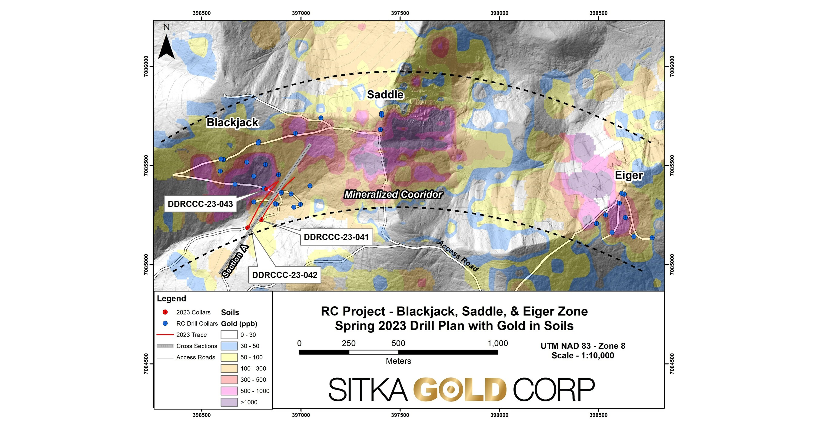 SITKA DRILLS 215.1 METRES OF 1.00 G/T GOLD, INCLUDING 30.7 METRES OF 2.19 G/T GOLD AT ITS RC ...