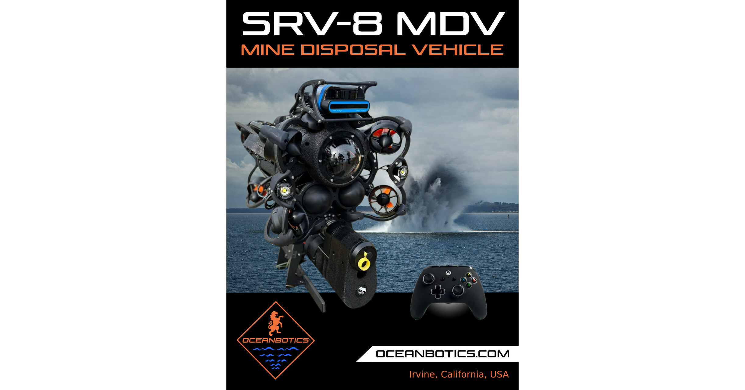 Oceanbotics Inc. Launches the SRV-8 MDV (Mine Disposal Vehicle)