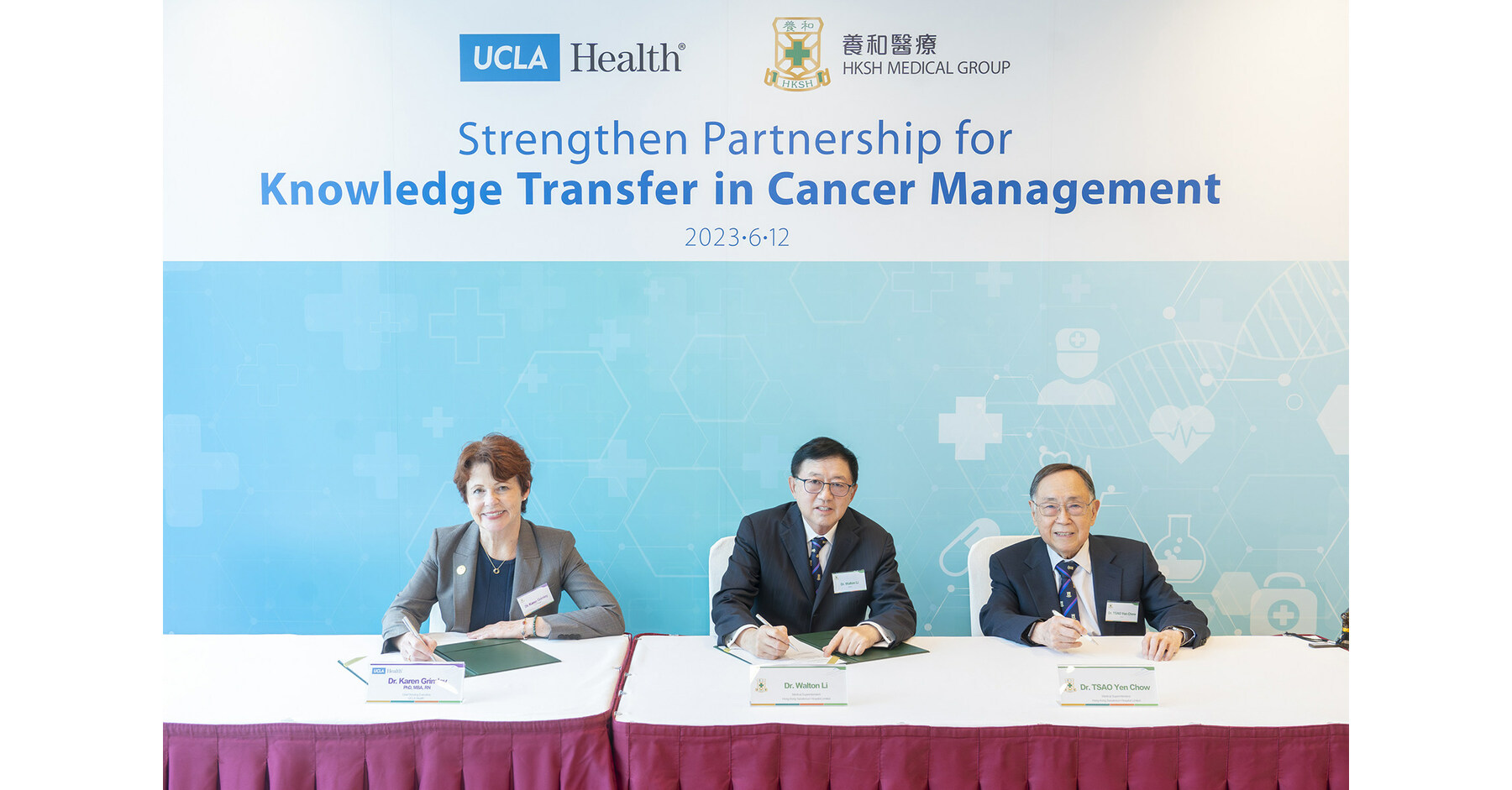 HKSH Medical Group and UCLA Health signed a Development Agreement