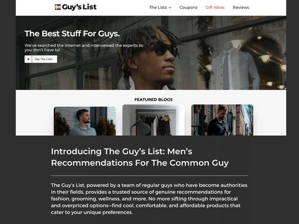 Introducing The Guy's List: Men's Recommendations For The Common Guy