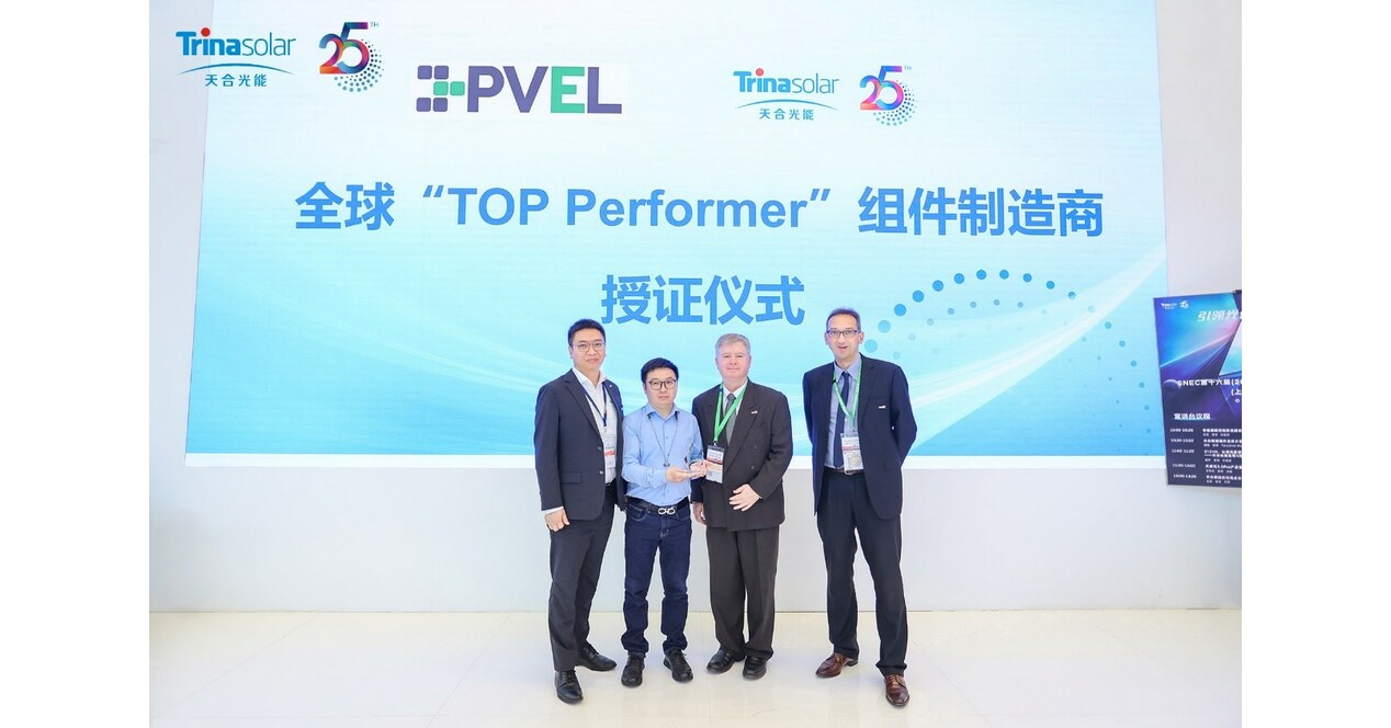Trina Solar awarded "2023 Top Performer" by PVEL, with Vertex N ...