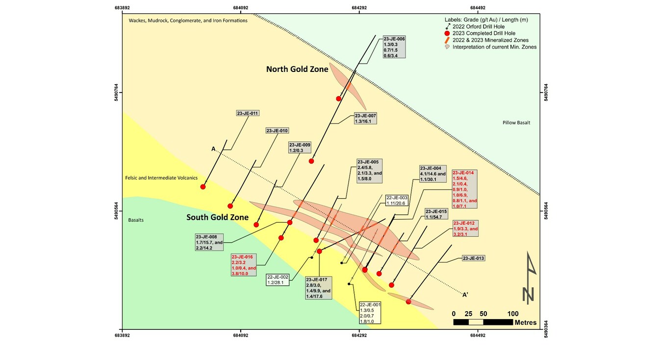 Orford Defines Near Surface Mineralization at the South Gold Zone on ...
