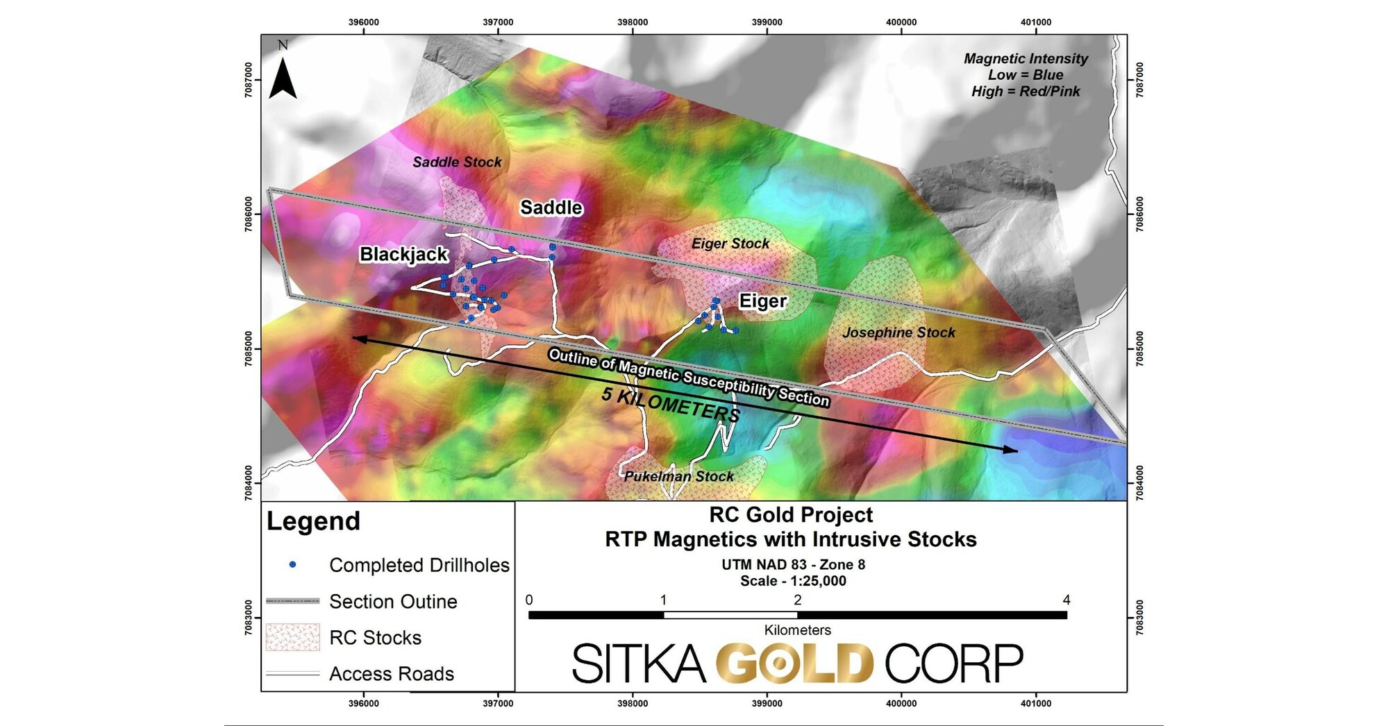 SITKA EXPANDS MINERALIZED GOLD CORRIDOR HOSTING THE BLACKJACK AND EIGER ...