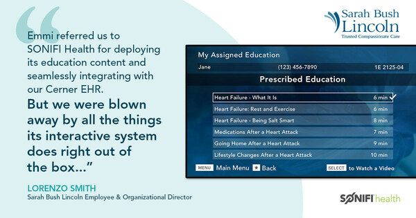 Sarah Bush Lincoln chooses SONIFI Health to integrate Cerner EHR and ...