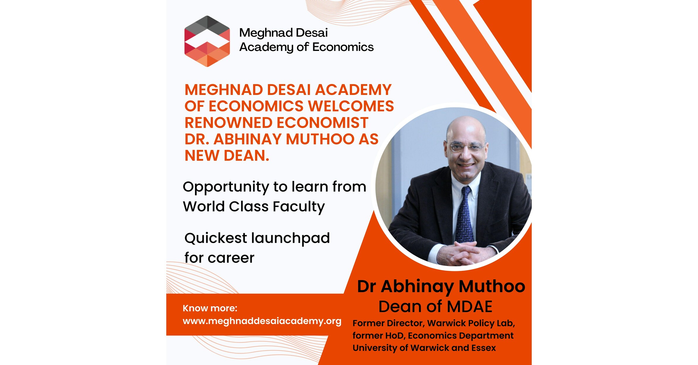 Meghnad Desai Academy of Economics Welcomes Renowned Economist Dr ...