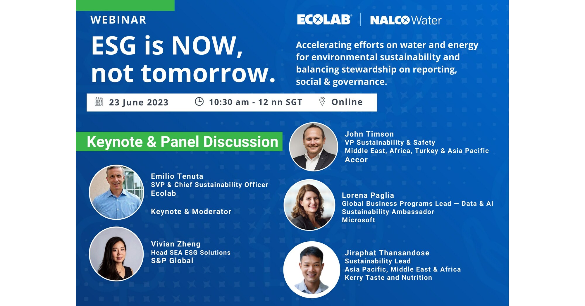 ECOLAB ESG EVENT DRIVES ENVIRONMENTAL STEWARDSHIP AND COLLABORATIVE SOLUTIONS IN SOUTHEAST ASIA