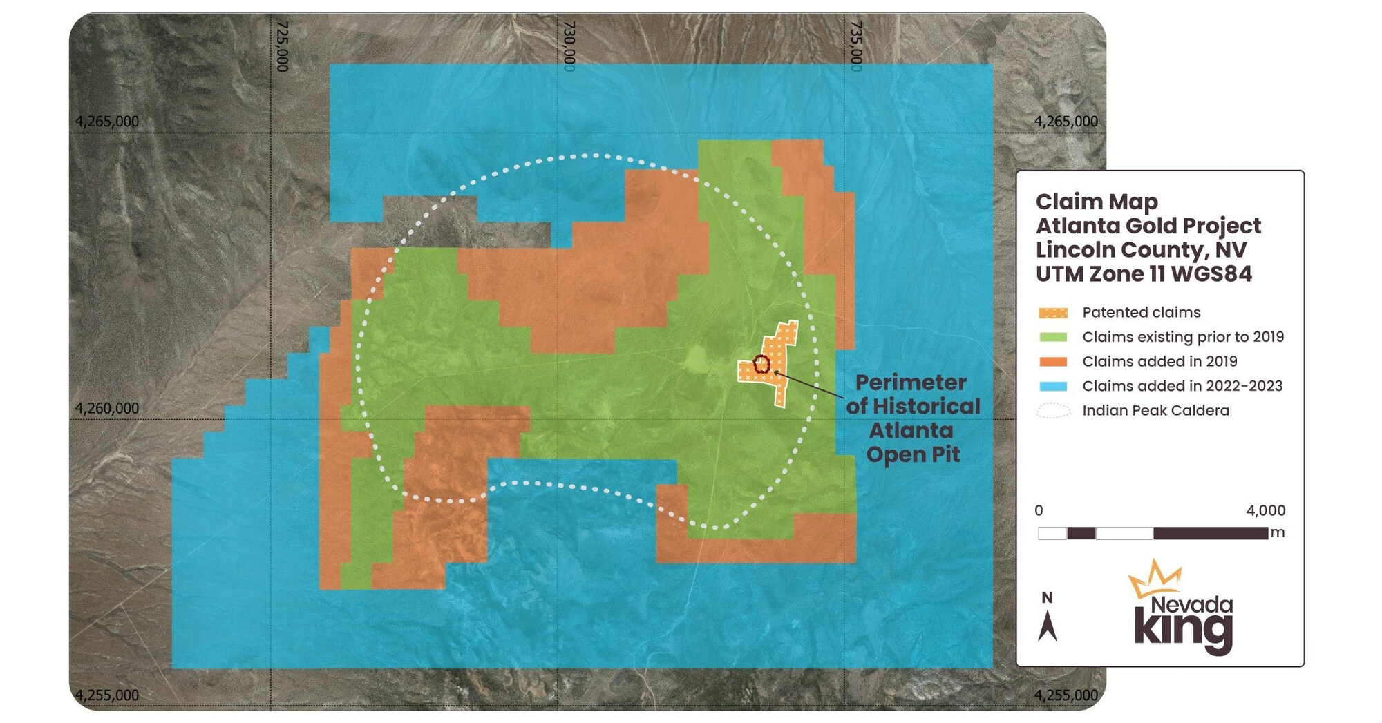 NEVADA KING DOUBLES LAND PACKAGE TO 13,100 HA AT ATLANTA, INITIATES ...
