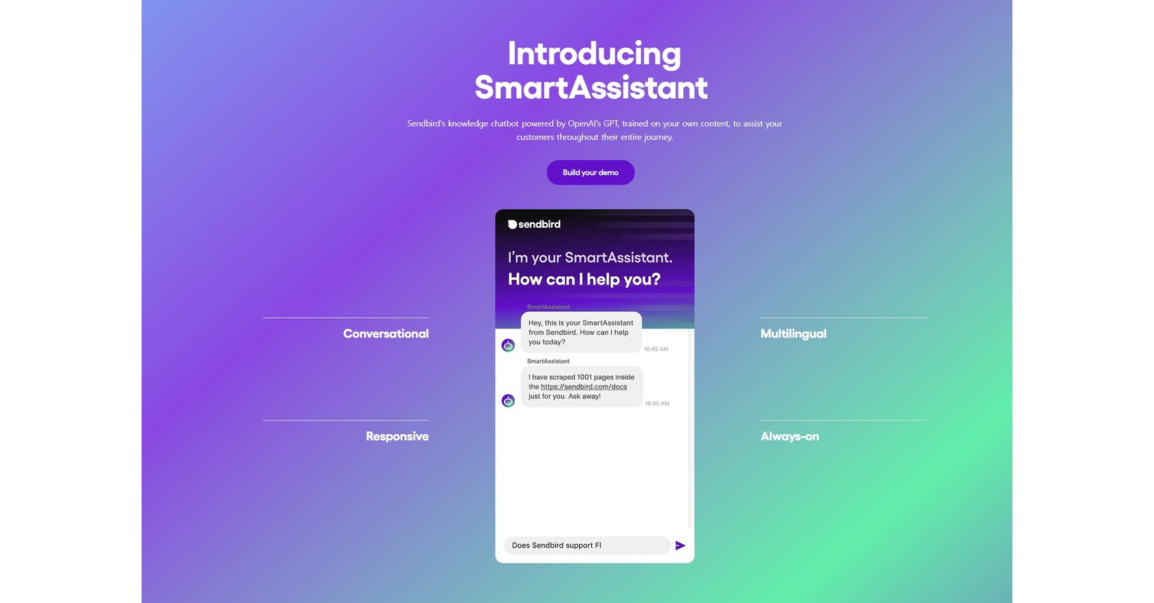 Sendbird Launches SmartAssistant, the First No-Code Generative AI Chatbot for Web and Mobile Apps