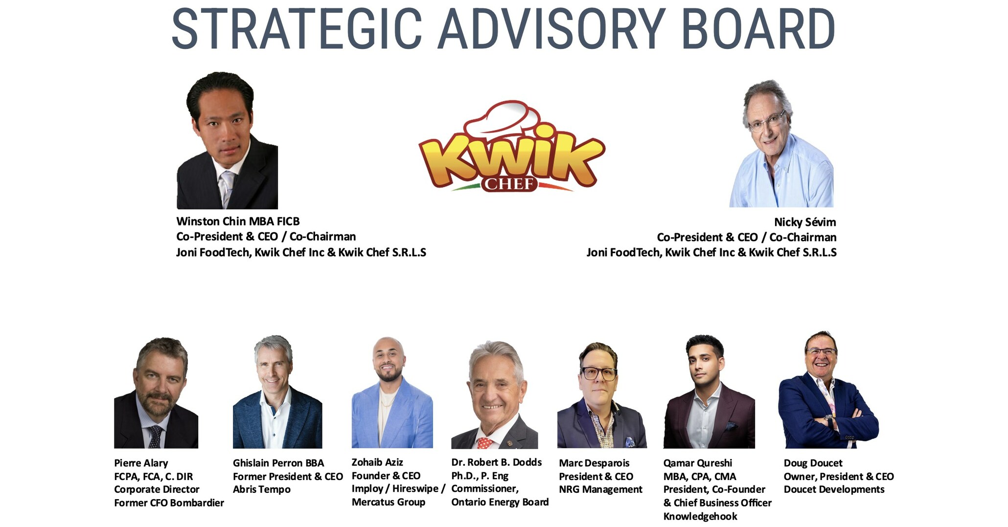 Kwik Chef ™ Inc. Appoints Mr. Ghislain Perron as Executive Vice President - North America ...