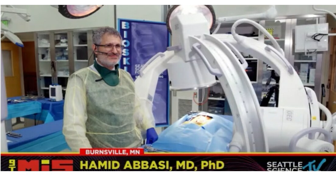 Inspired Spine's Dr. Abbasi Presents OLLIF to Seattle Science Foundation