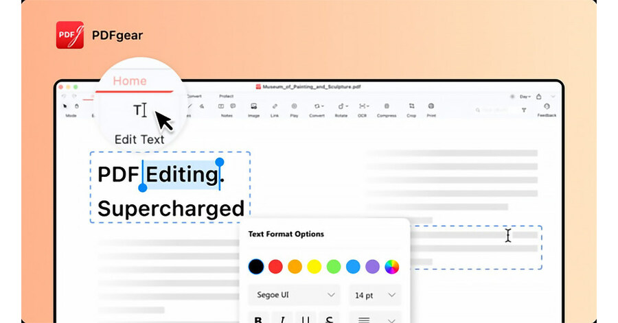 PDFgear, Bringing a Completely-Free PDF Text Editing Feature