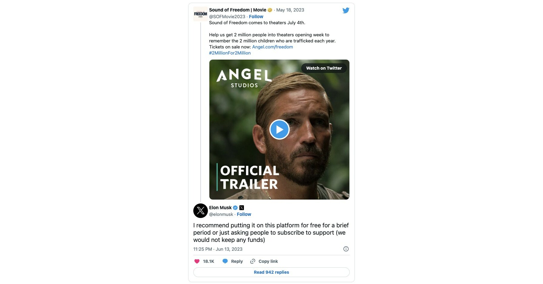 Sound of Freedom: The #1 Movie in the United States, Thanks to ...