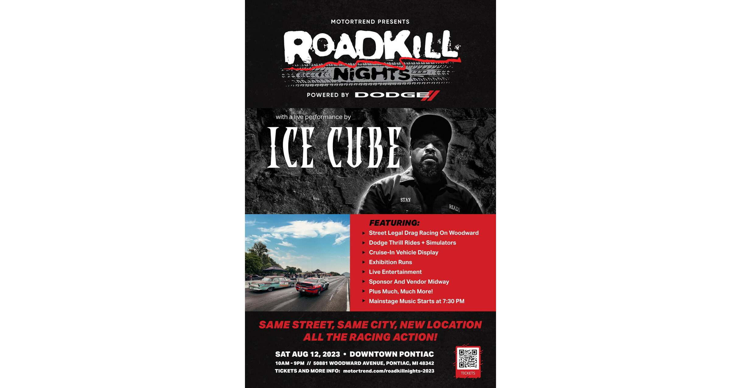 Ice Cube Headlines MotorTrend Presents Roadkill Nights Powered by Dodge on August 12