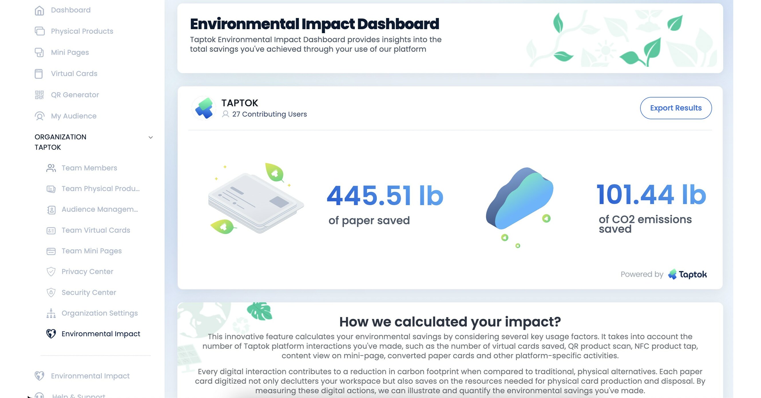 Taptok's Environmental Impact Dashboard: A Game Changer for Businesses