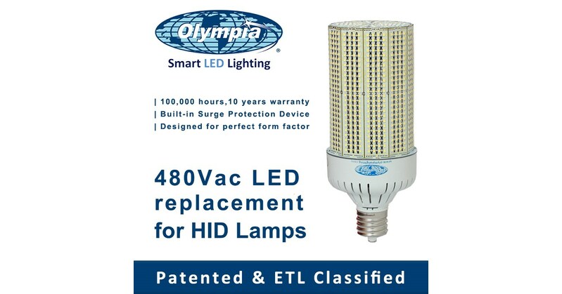 Olympia Lighting Launches Revolutionary 480Vac Cluster LED Lamps