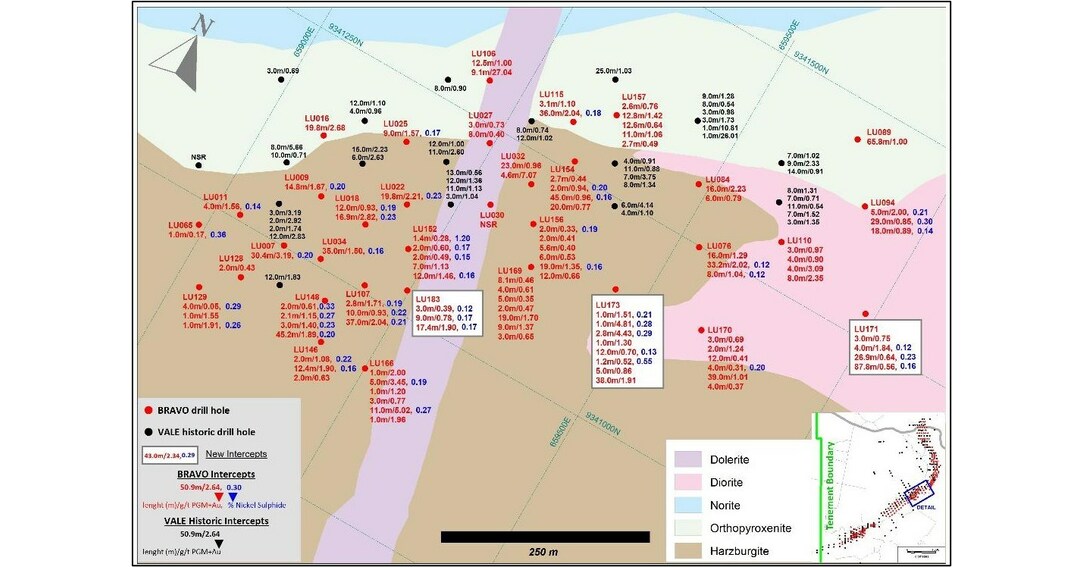 Bravo's Phase 2 Program Defines Thick, High-Grade PGM+Au+Ni ...