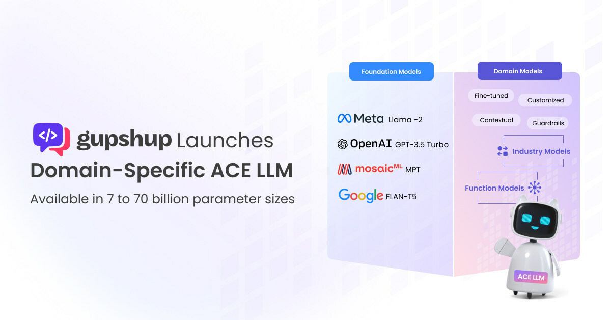 Gupshup Launches Domain-Specific ACE LLM to Transform Conversational Experiences
