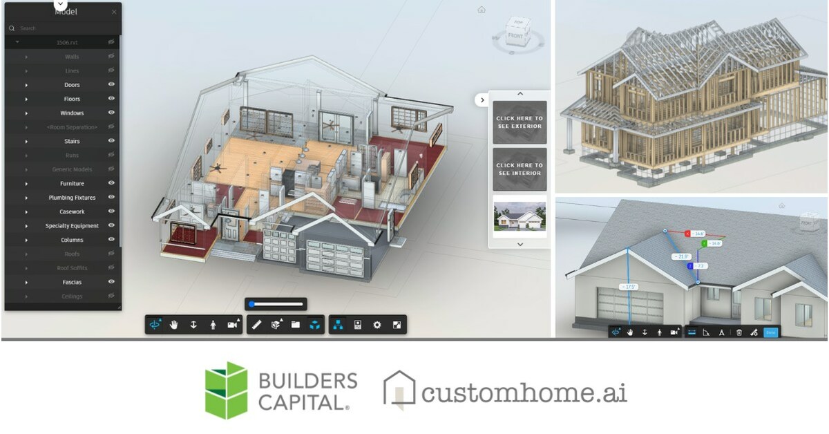 Builders Capital Offers Home Designs with Quantity Takeoffs by Region
