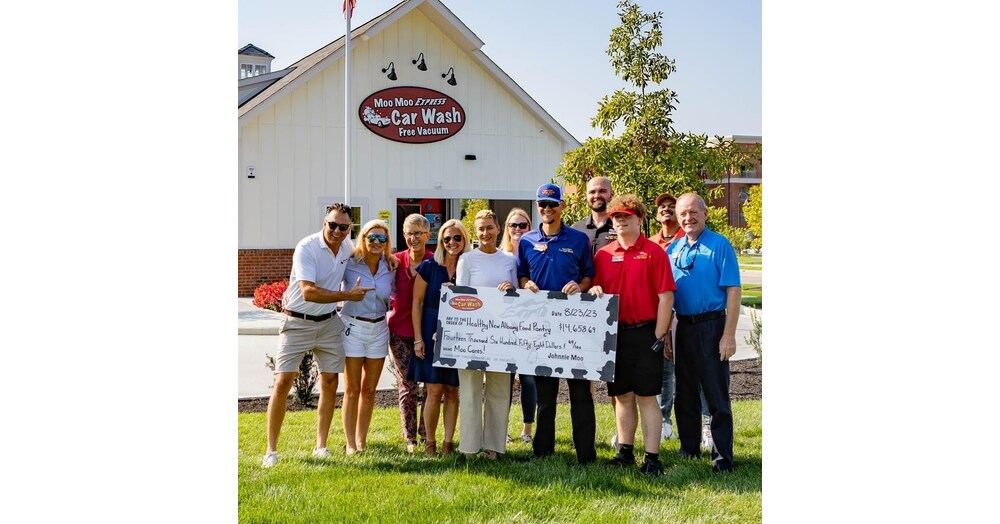 Moo Moo Express Car Wash Donates over $14,000 to Healthy New Albany ...