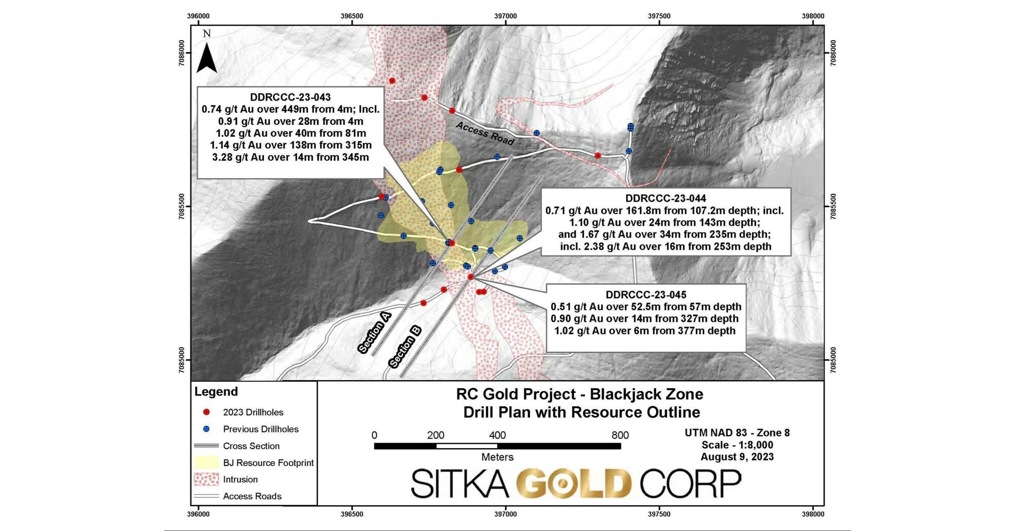 SITKA DRILLS 449.0 METRES OF 0.74 G/T GOLD FROM SURFACE, INCLUDING 138.0 METRES OF 1.14 G/T GOLD ...