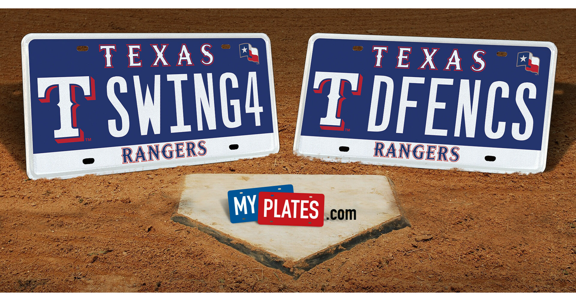 Hit a home run with the new Texas Rangers Plate!
