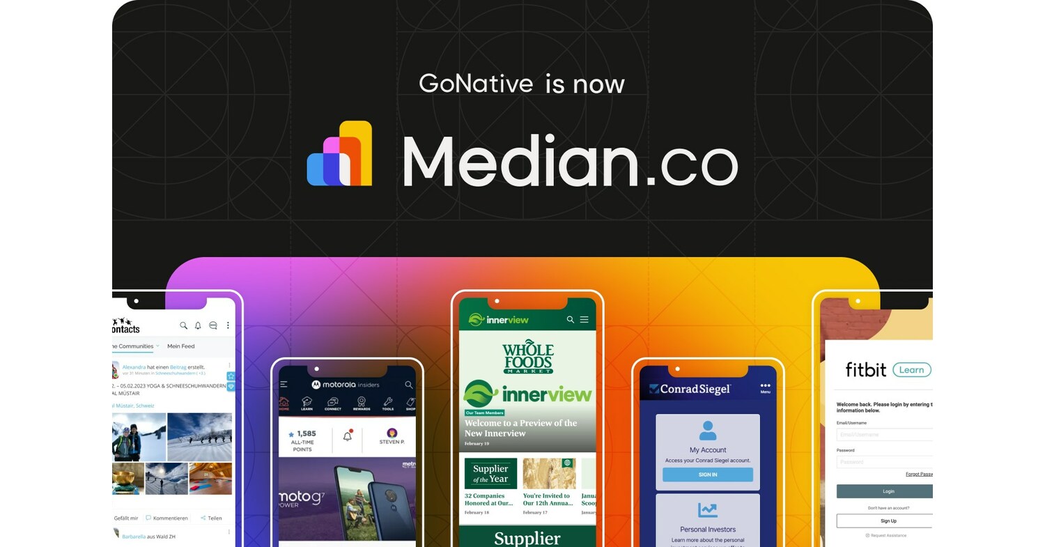 GoNative announces global relaunch as Median.co, expands exciting ...