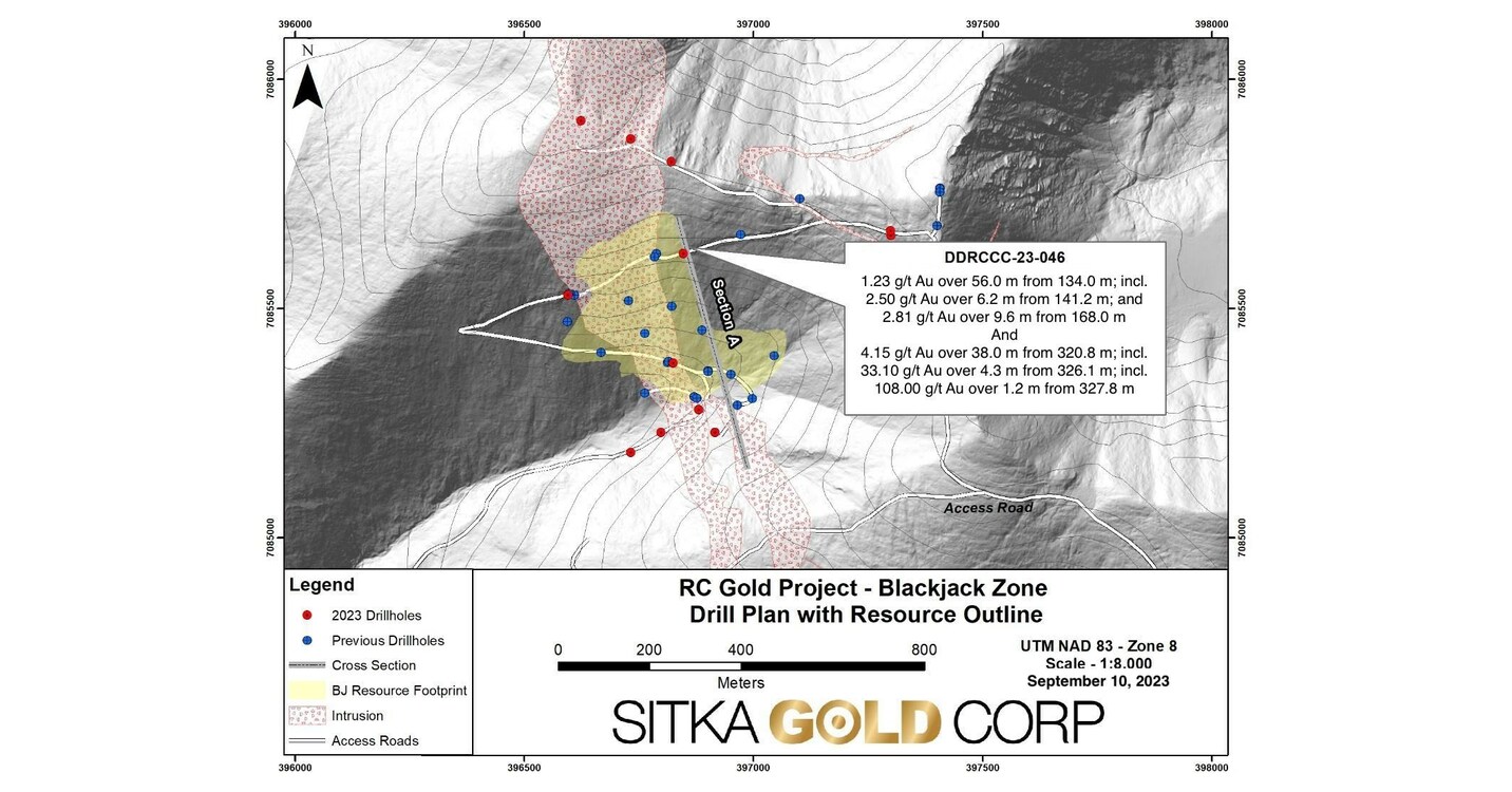Sitka Gold Intercepts 108.00 g/t Gold Over 1.2 Metres Within 4.15 g/t Gold Over 38.2 Metres at ...