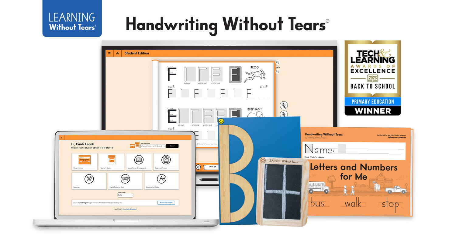 Learning Without Tears Wins 2 Back to School Awards from Tech & Learning