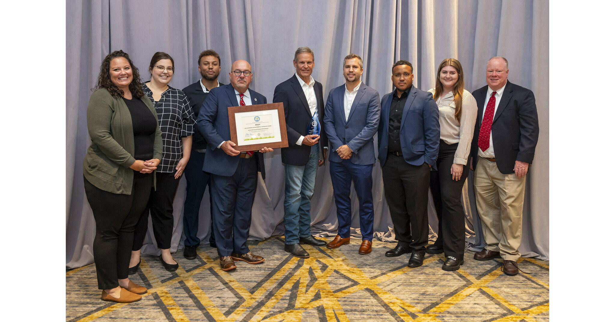TN Governor Presents Bailey with Sustainable Performance Award