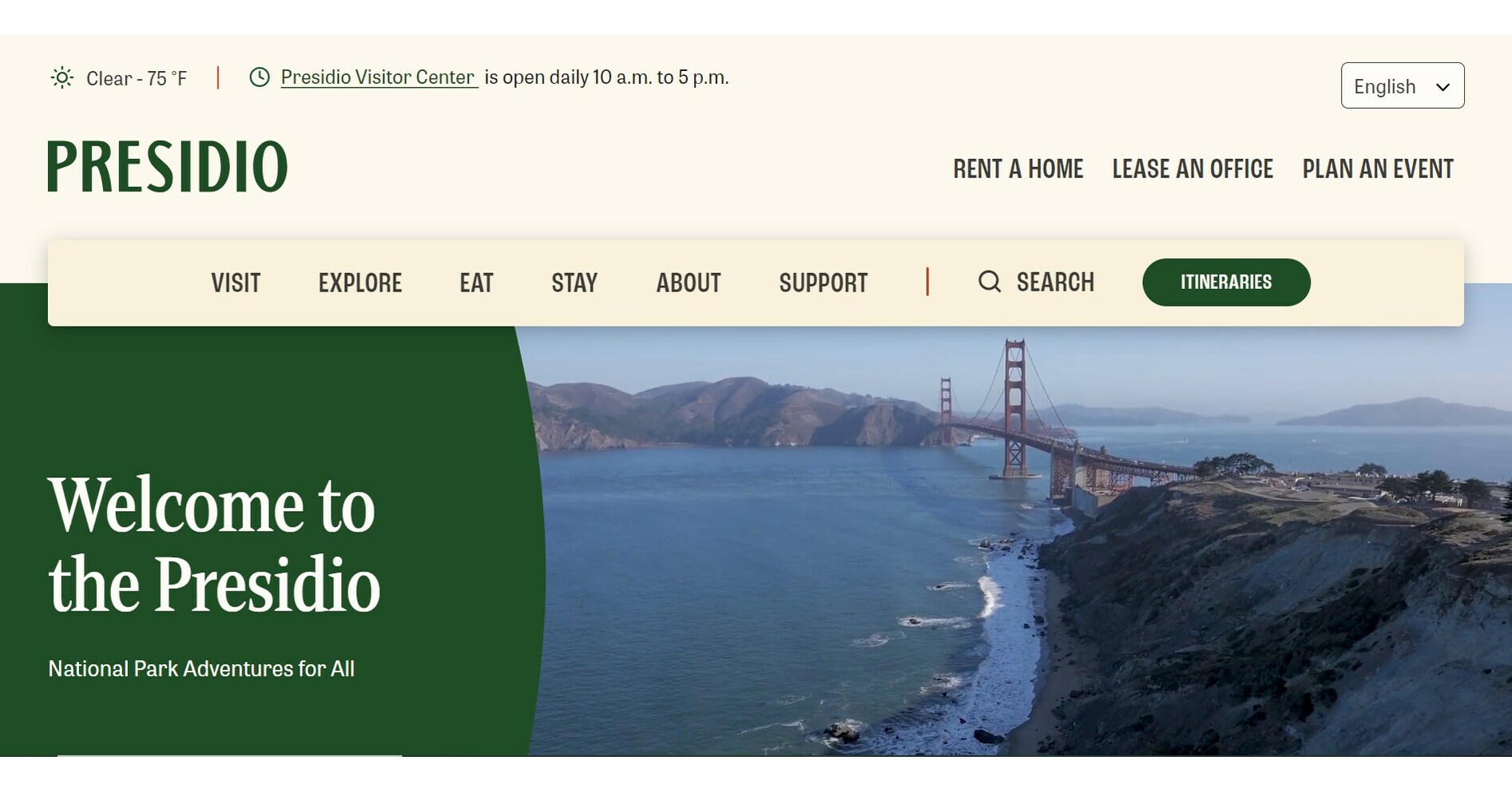 Presidio of San Francisco Launches New Website with Features ...