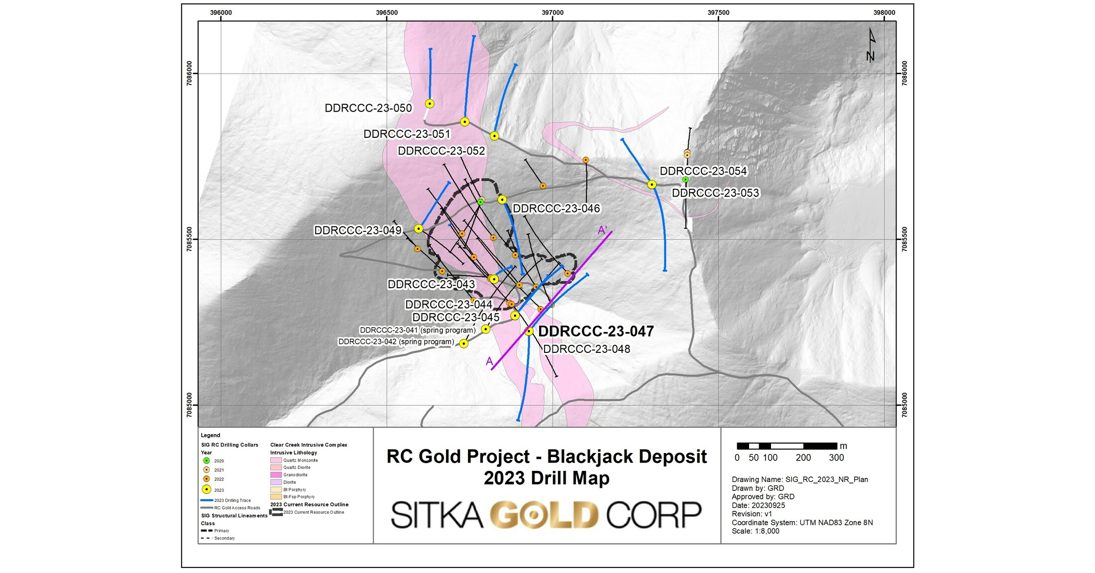 Sitka Gold Drills 219.0 Metres of 1.34 g/t Gold Including 124.8 Metres of 2.01 g/t Gold and 55.0 ...