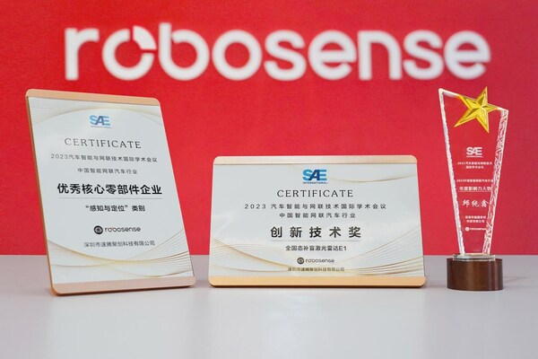 Robosense Secures Three Prestigious Awards From SAE