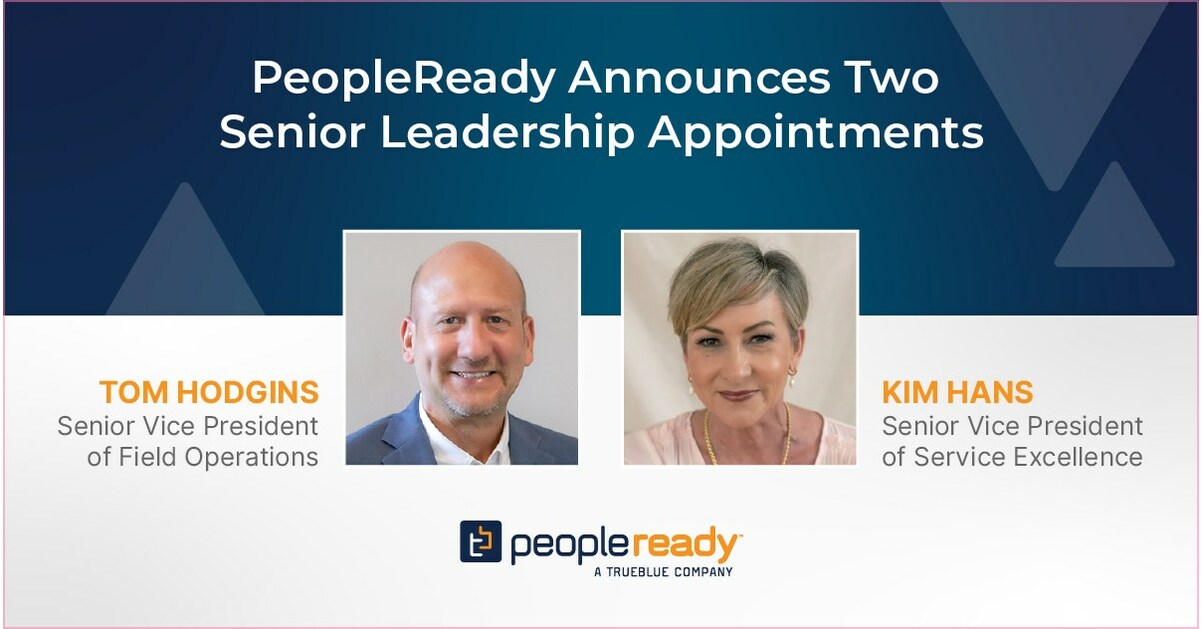 PeopleReady Announces Two Senior Leadership Appointments
