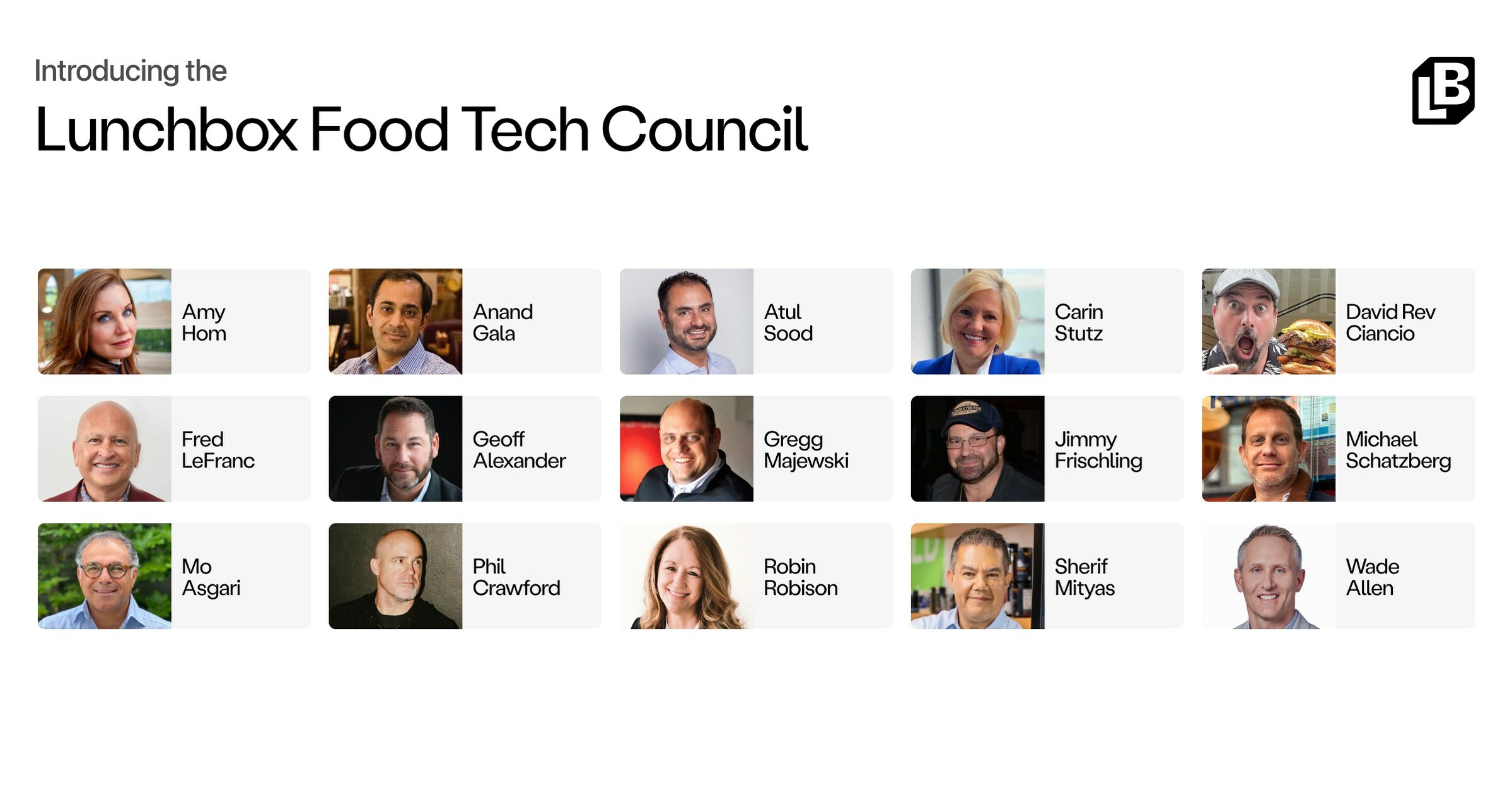 Lunchbox Announces New Food Tech Council With Top Leaders to Advise on ...