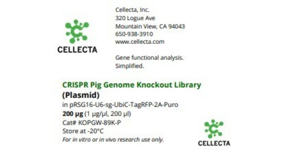 Cellecta, Inc. Launches Genome-Wide CRISPR Chicken and Pig Knockout ...