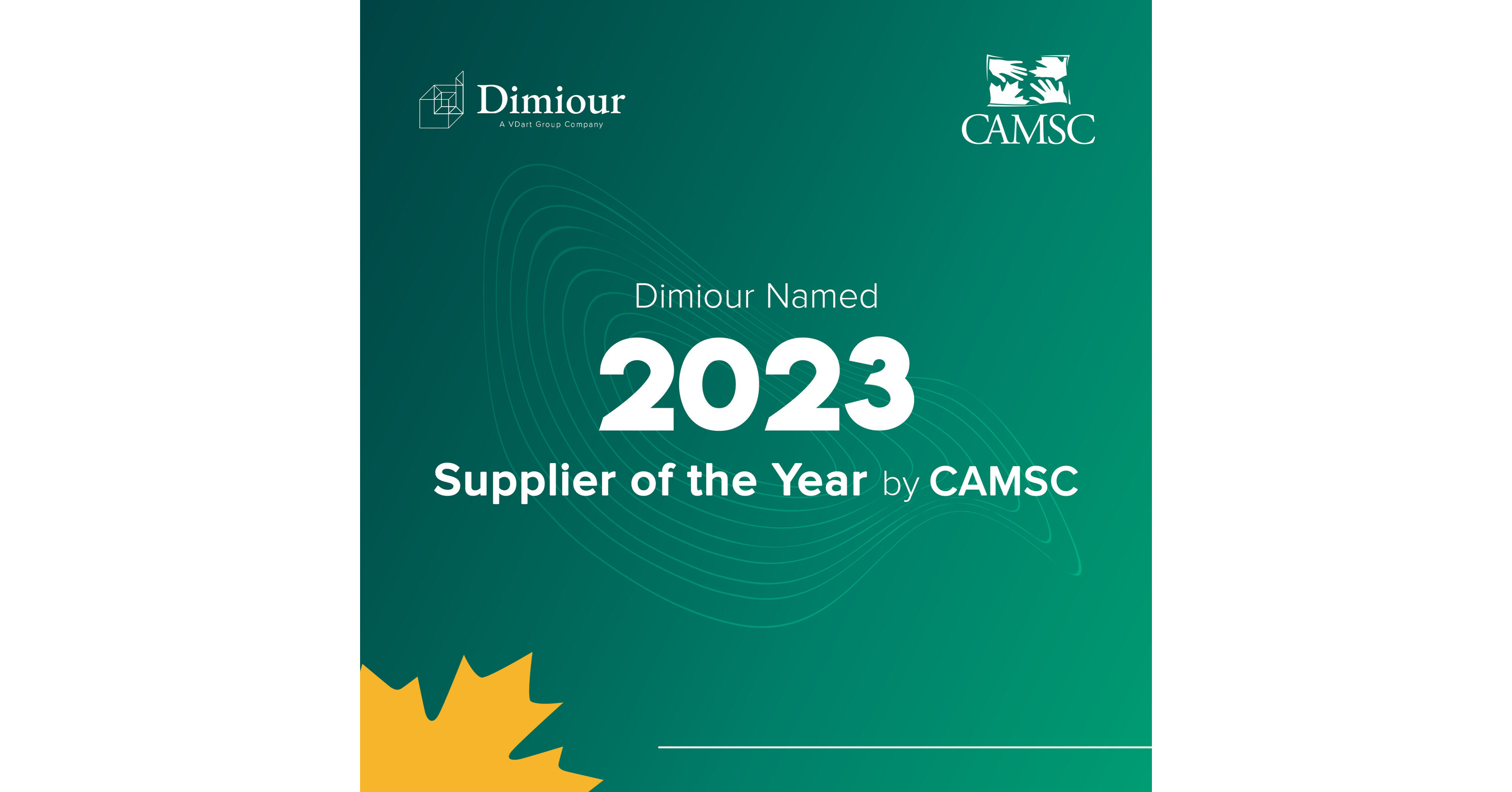 Dimiour Recognized as the 2023 Supplier of the Year by CAMSC