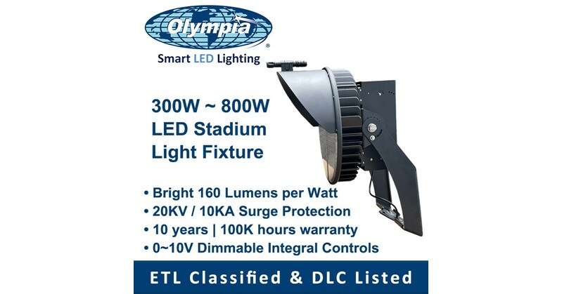 Olympia Lighting Introduces State-of-the-Art LED Stadium Light Fixtures