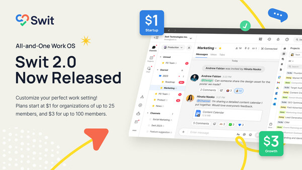 Swit Global Collaboration Platform Unveils Version 2.0 with Innovative ...
