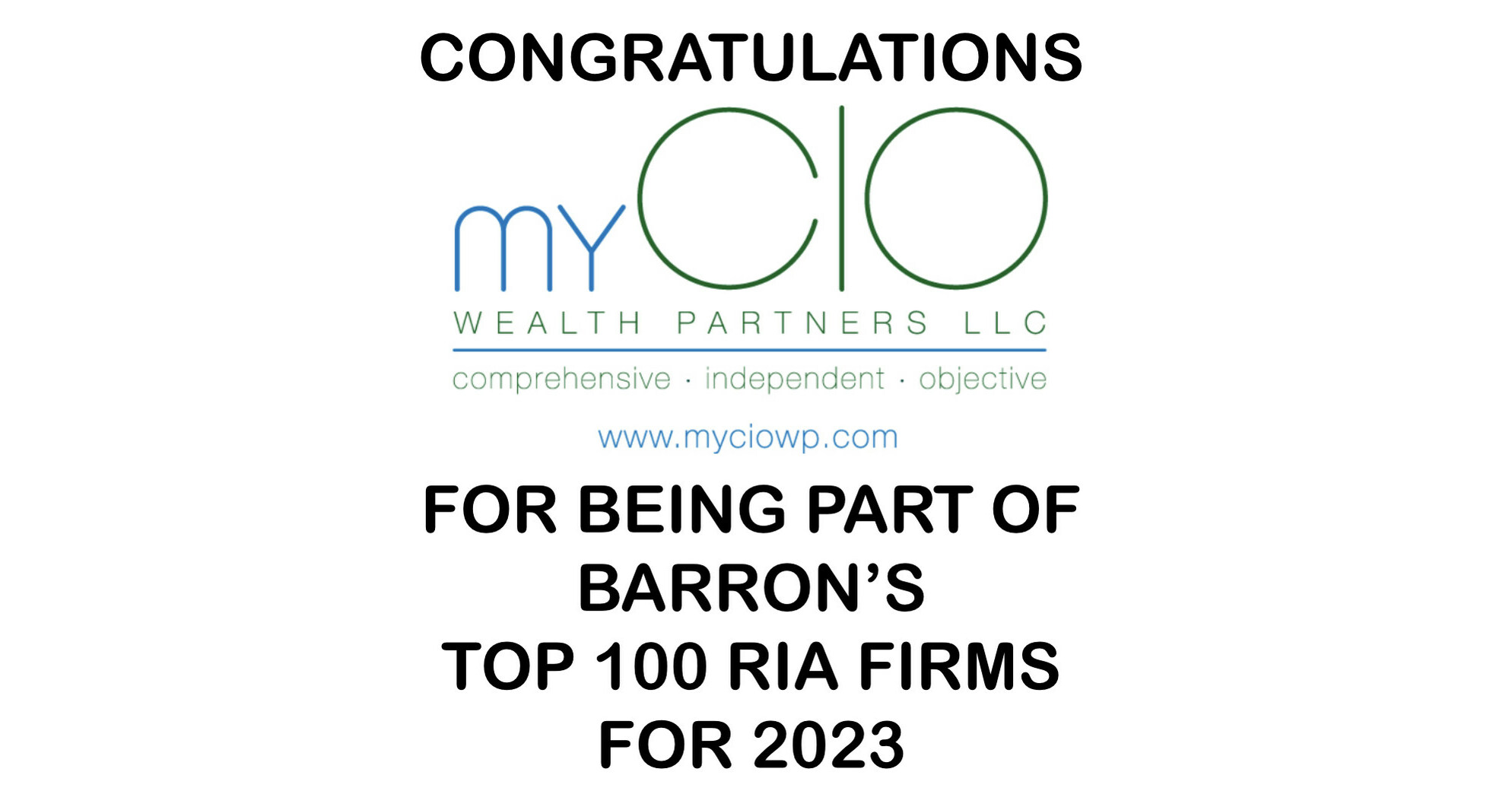myCIO Wealth Partners listed as one of Barron's Top 100 Registered ...