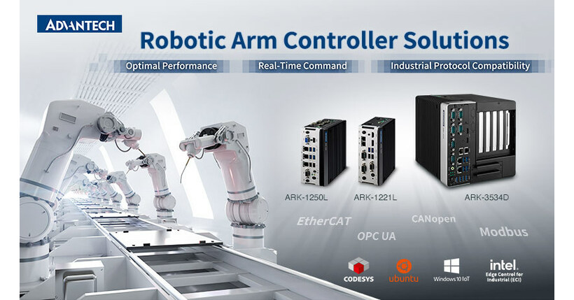 Advantech ARK Series Robotic Arm Controller Solutions Streamline Real ...