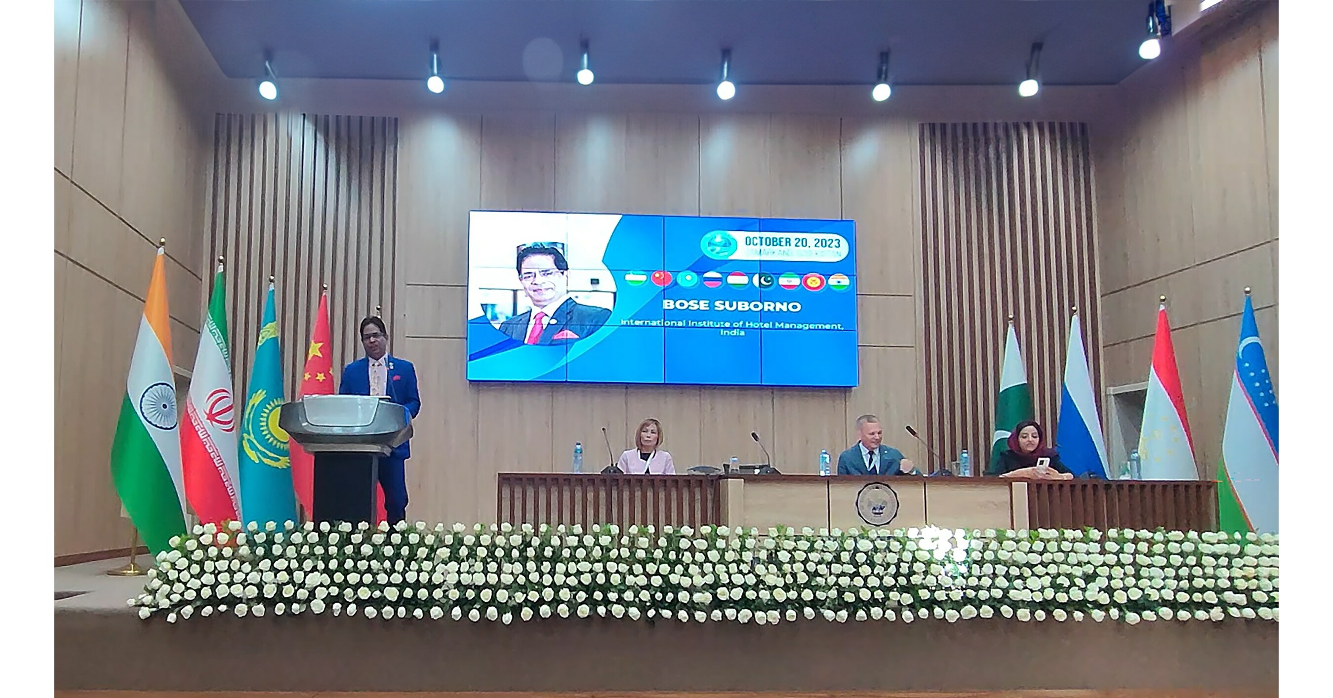 Dr. Suborno Bose, CEO IIHM, addresses SCO countries in UNWTO 25th General Assembly & unveils ...