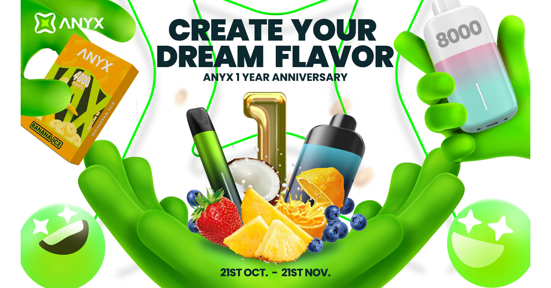 ANYX launches "Create your dream Flavors" campaign to Celebrate its One ...