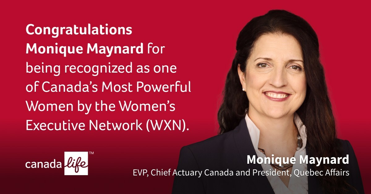 Canada Life Chief Actuary and President, Quebec Affairs, Monique ...