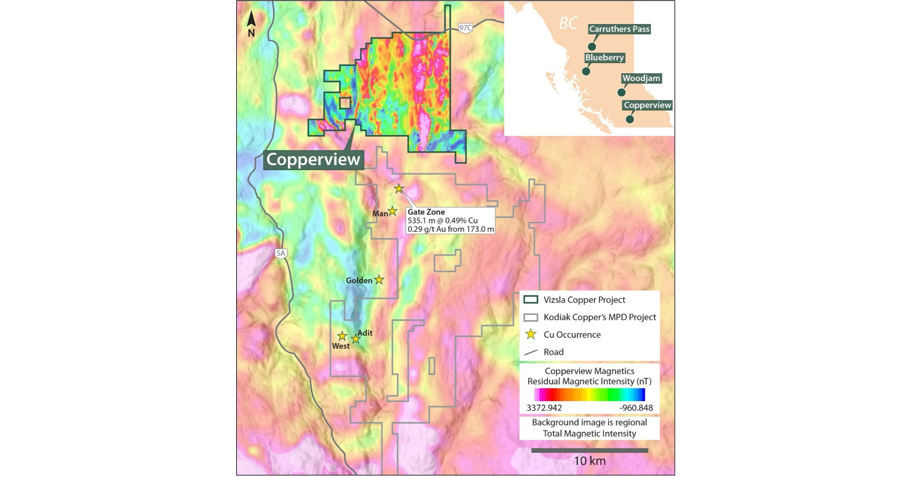 VIZSLA COPPER IDENTIFIES COPPER-GOLD TARGET AREAS AT THE COPPERVIEW ...