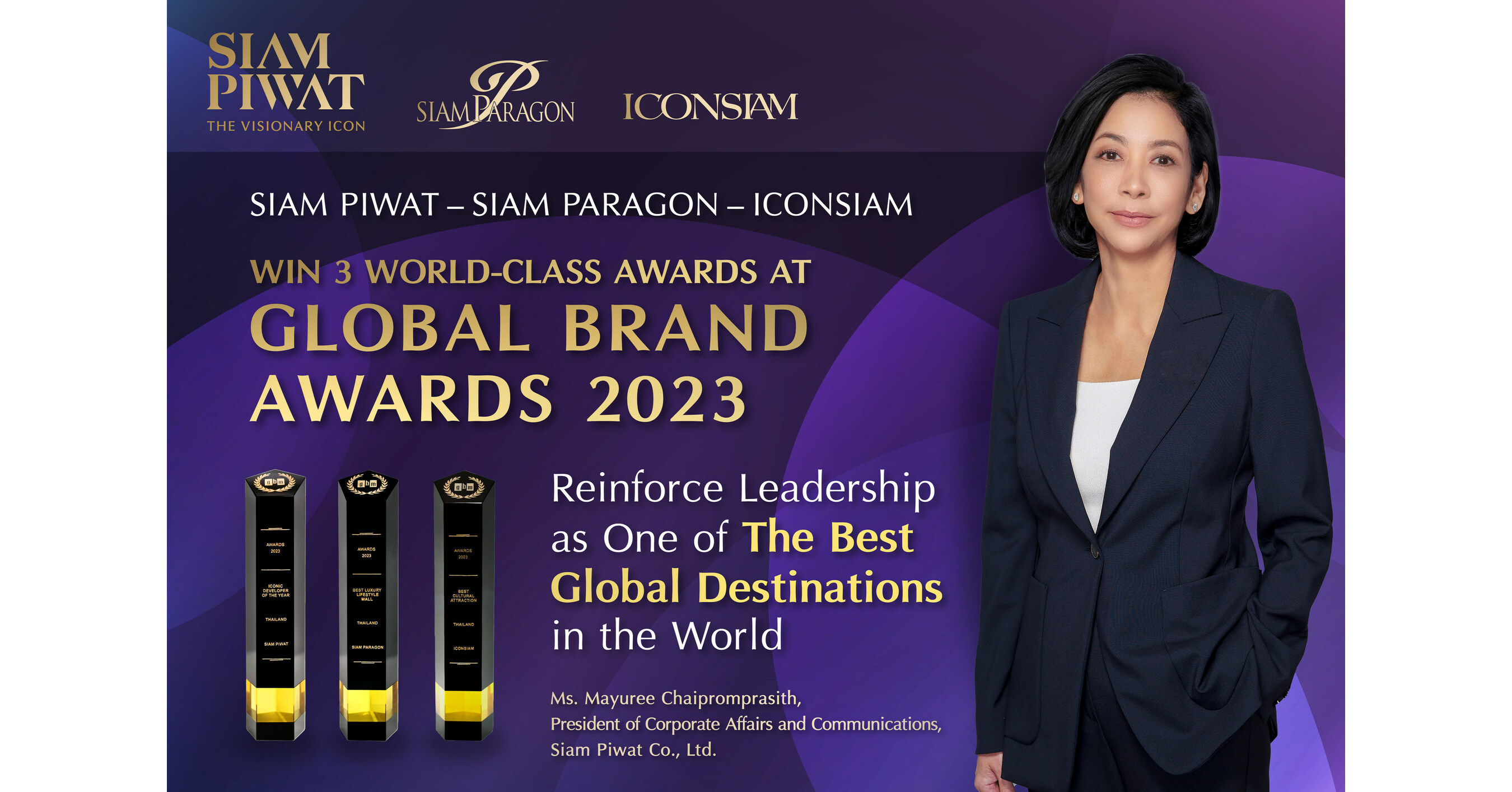 Siam Piwat - Siam Paragon - ICONSIAM win 3 world-class awards at Global ...
